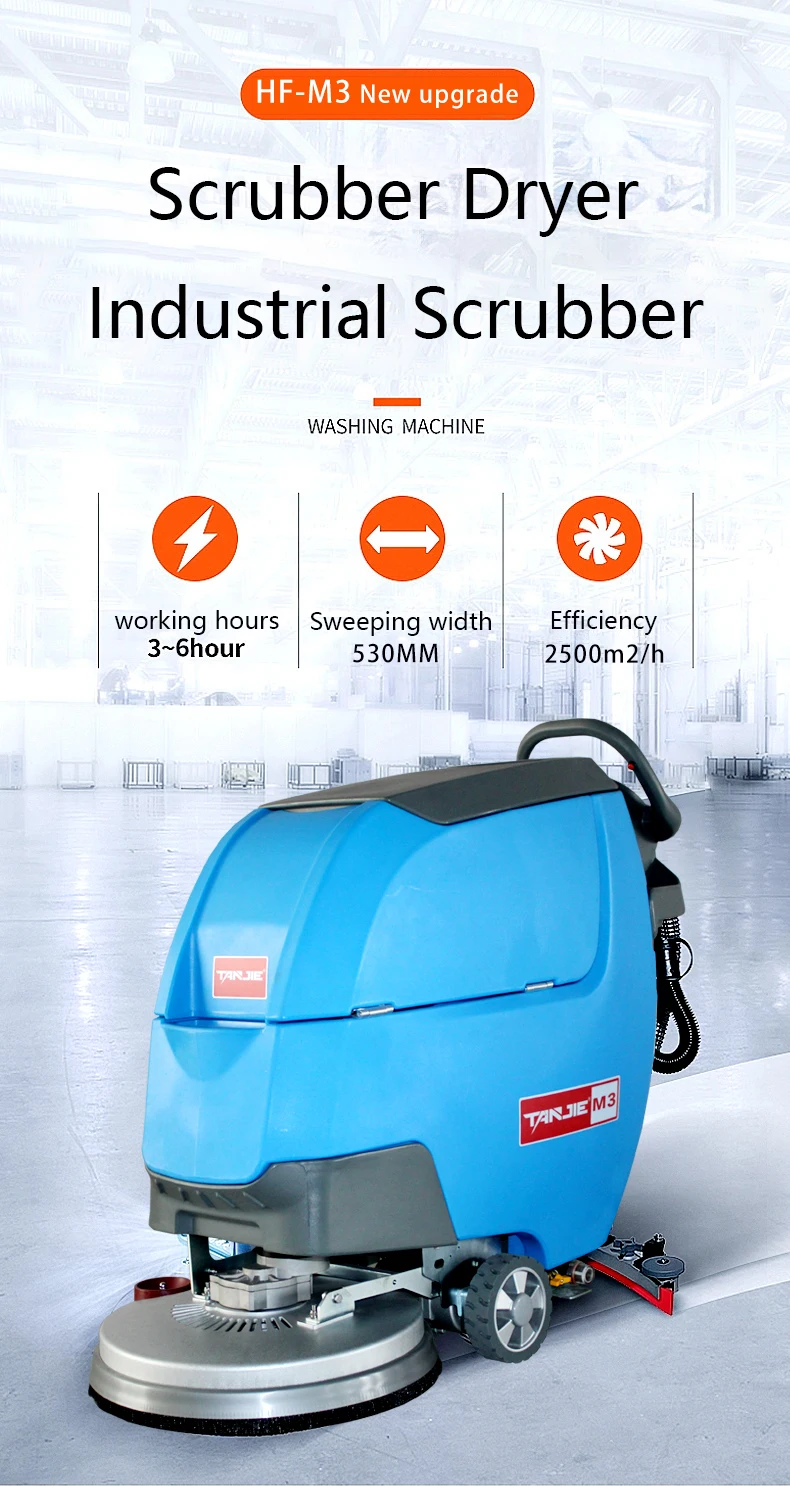 Industrial Cleaning Floor Scrubber Machine Automatic Walk Behind ...