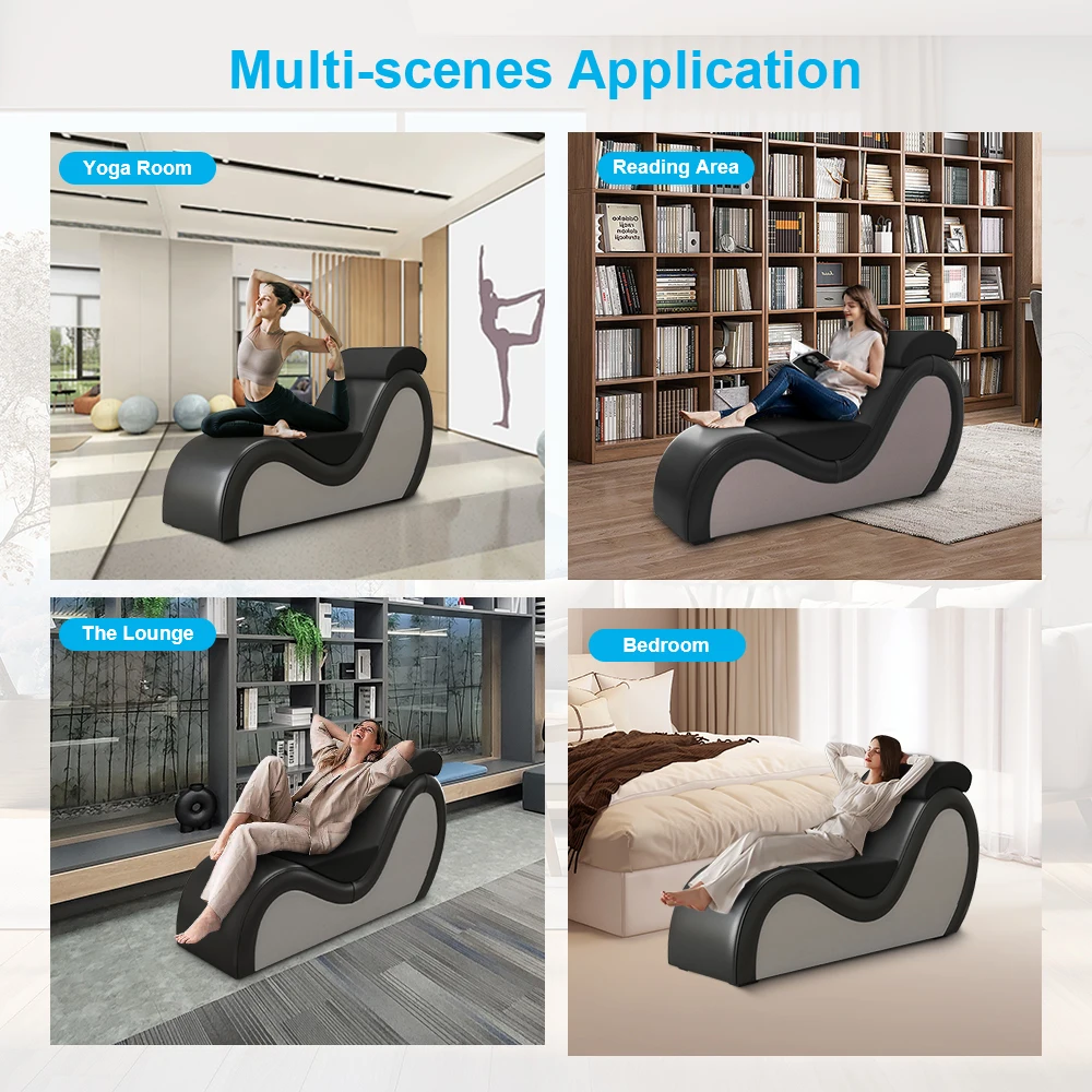 New PU Leather Multi-Color S Shape Soft Tantra Sex Chair - Comfortable ...