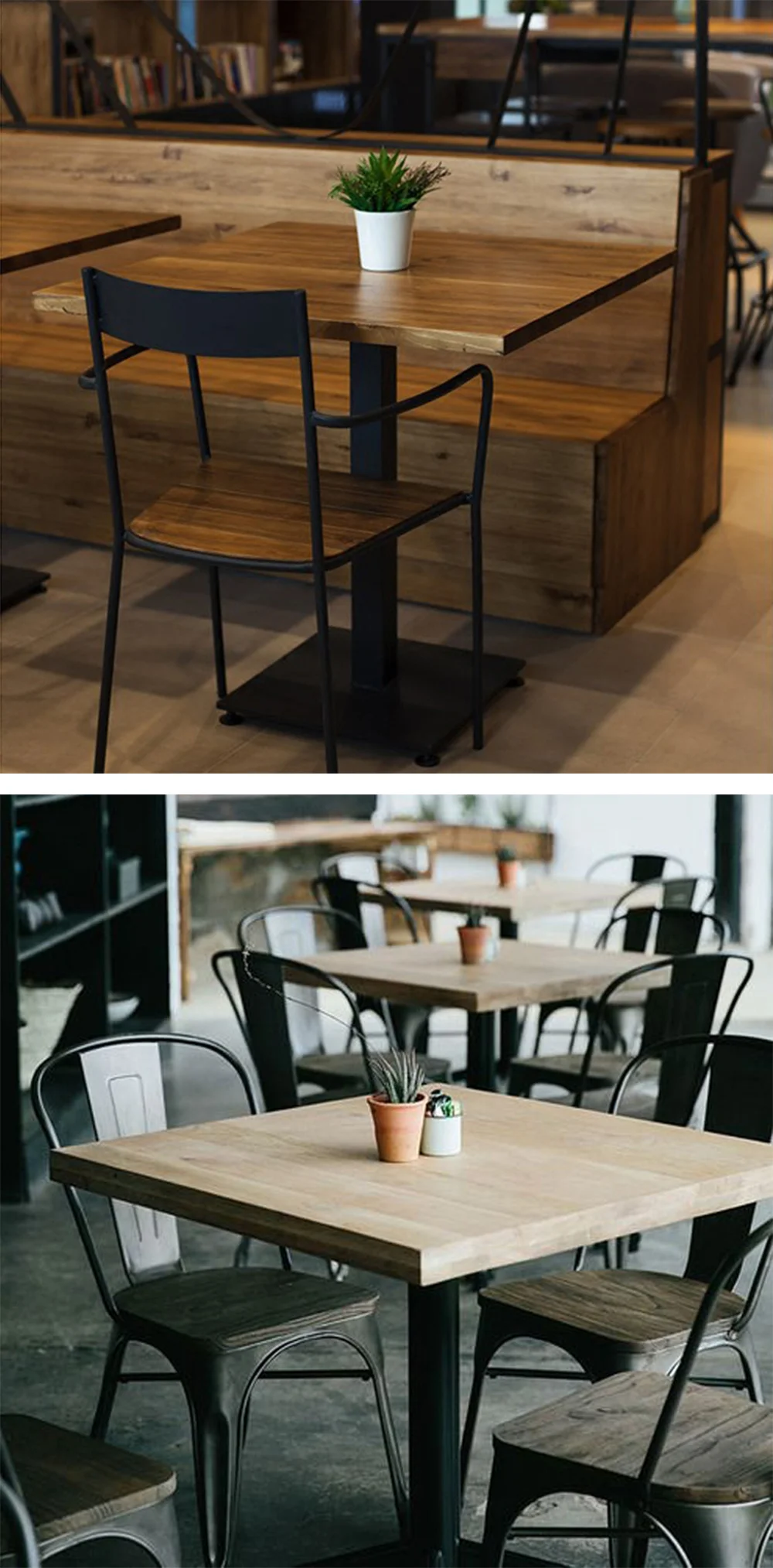 Industrial Small Takeaway Food Plaza Coffee Shop Restaurant Chairs and ...