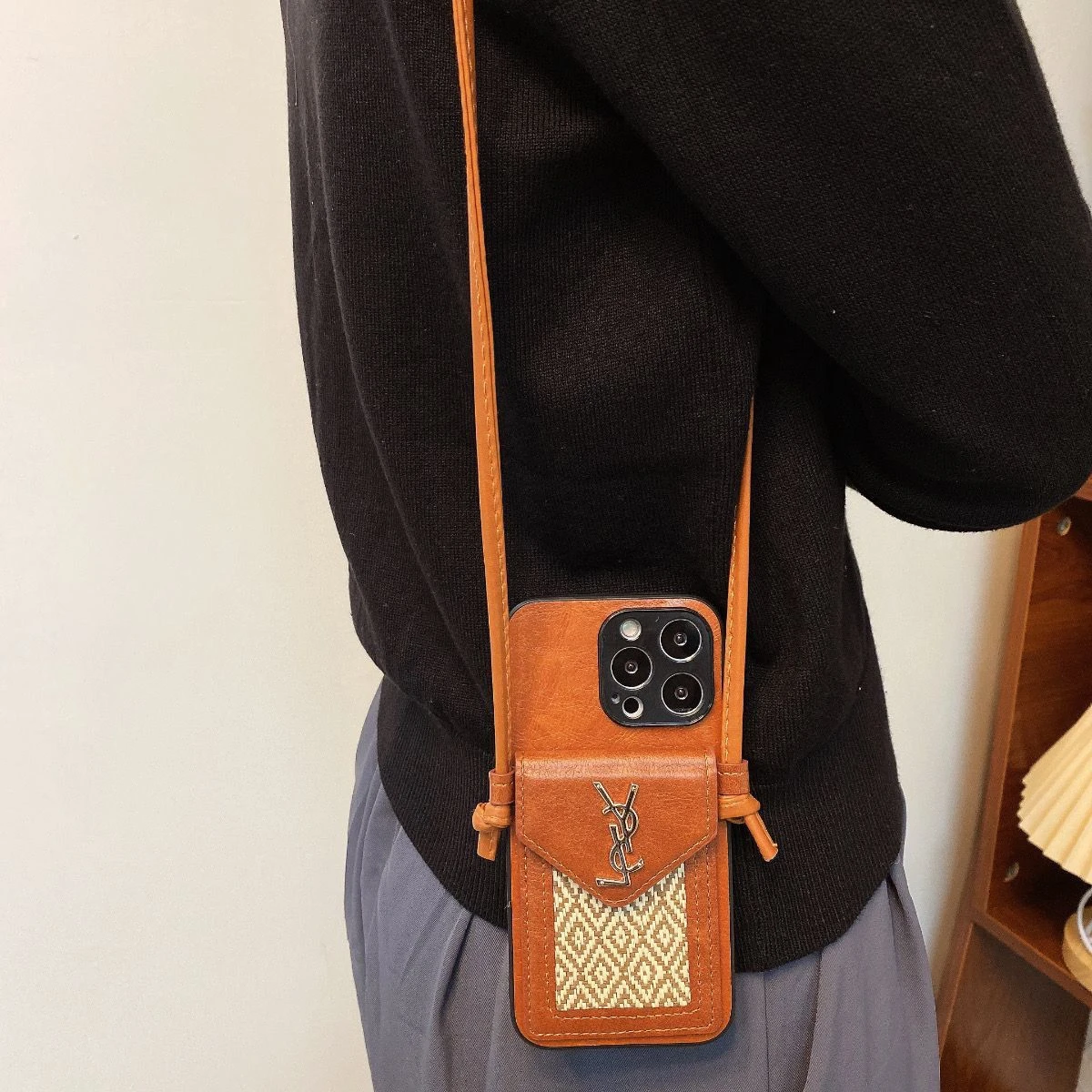 Fashion Brand Crossbody Card Bag Cortex Phone Cover Apple Mobile Phone ...