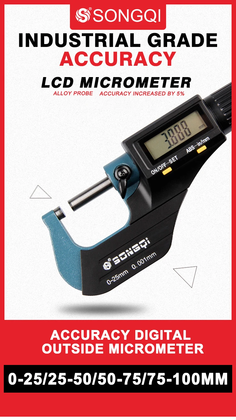 Plastic Laser Micrometer Digital Thickness Gauge - Buy Laser Micrometer ...