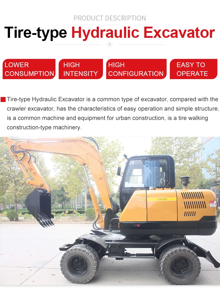 Digging Trenche Wheel Excavator - 6 Ton Earth Mover for Sale