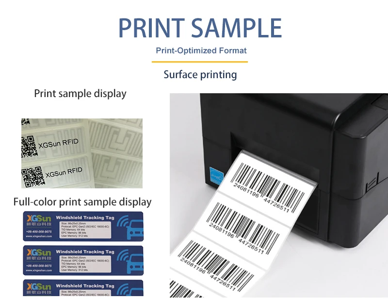 Adhesive Mini RFID Label Tag for Clothing Traceability