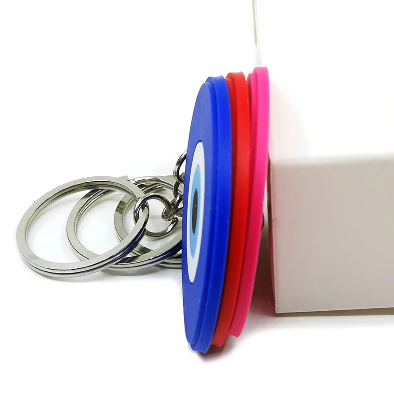 Custom Wholesale Silicon Key Holder Evil Eye Cartoon Pattern Keyring ...