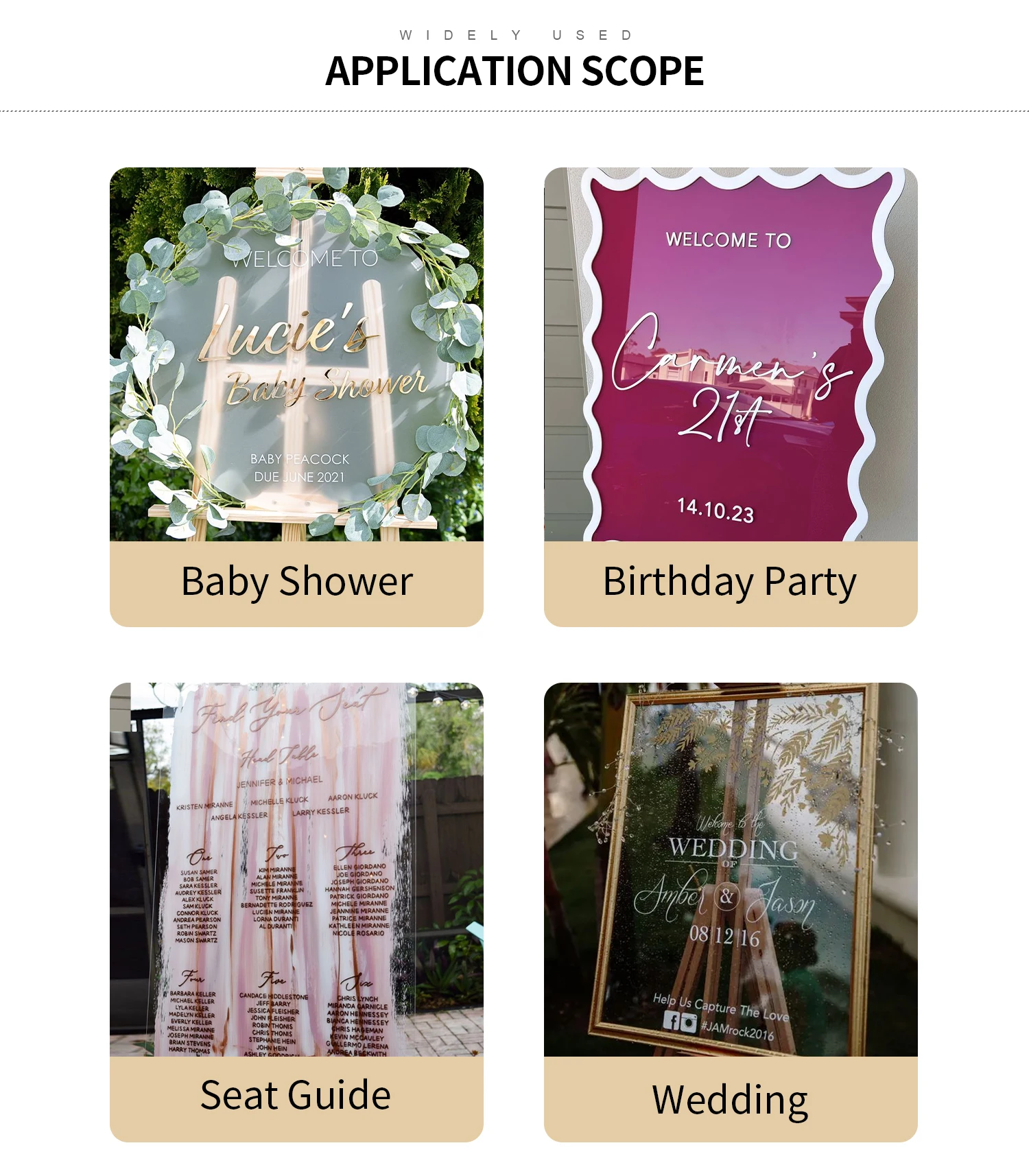 Acrylic Wedding Welcome Sign Board Stand For Engagement Wedding ...