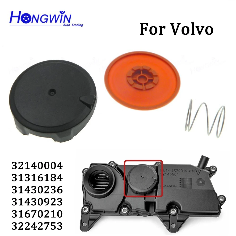 Engine Pcv Valve Cover Repair Kit Cap For Volvo S60 V60 Xc60 S80 V70 ...