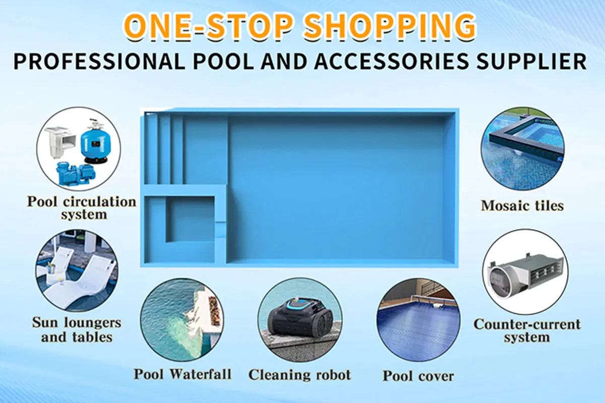 Hard-surfaced fiberglass pool family above ground patios plunge pools ...