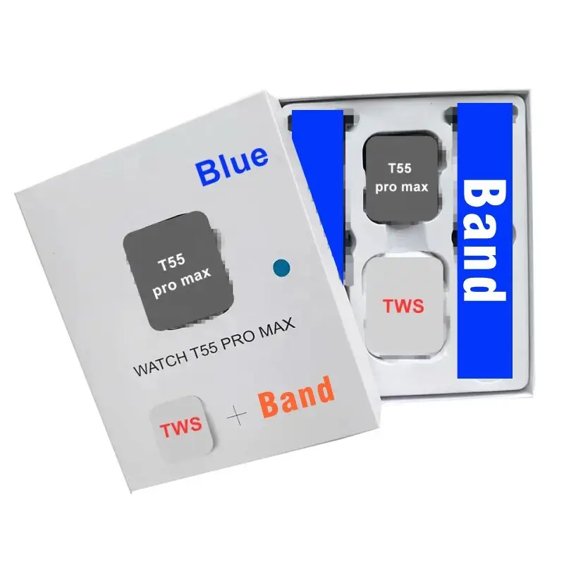 Hot Sale Double Strap Heart Rate Bt Calling T55 Pro Max Smartwatch ...