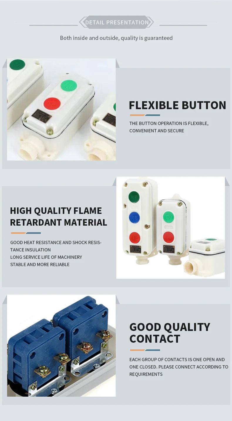 Explosion Proof Button Control Box Anti-corrosion Ex-proof Control Push Button - Buy Explosion ...