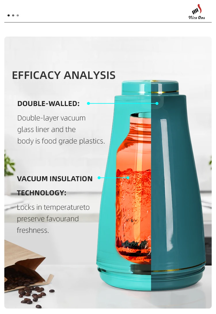 Eco-friendly Double Wall Glass Insulated Thermos - Nice One