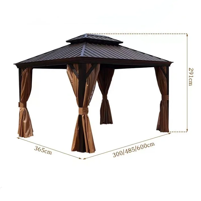 12x20ft Deluxe Galvanized Double Roof Shed Garden Outdoor Patio Gazebo ...
