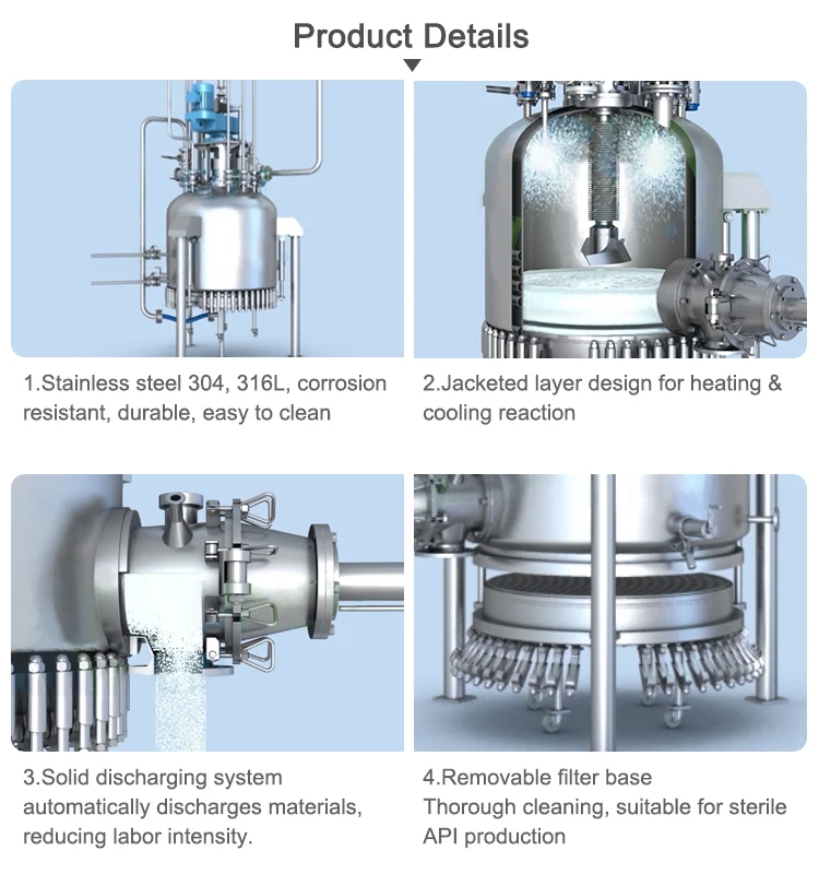 Stainless Steel Nutsche Filter - Efficient & Durable