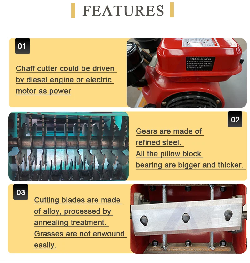 16hp Diesel Engine Chaff Cutter for Dairy Farm - Silent & Efficient