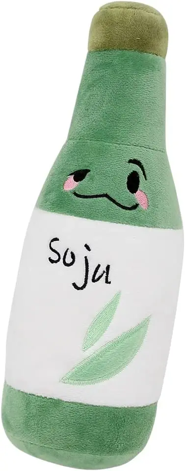 Korean Soju Bottle Plush Toy Cute Stuffed Party Alcohol Beer Wine Lover ...