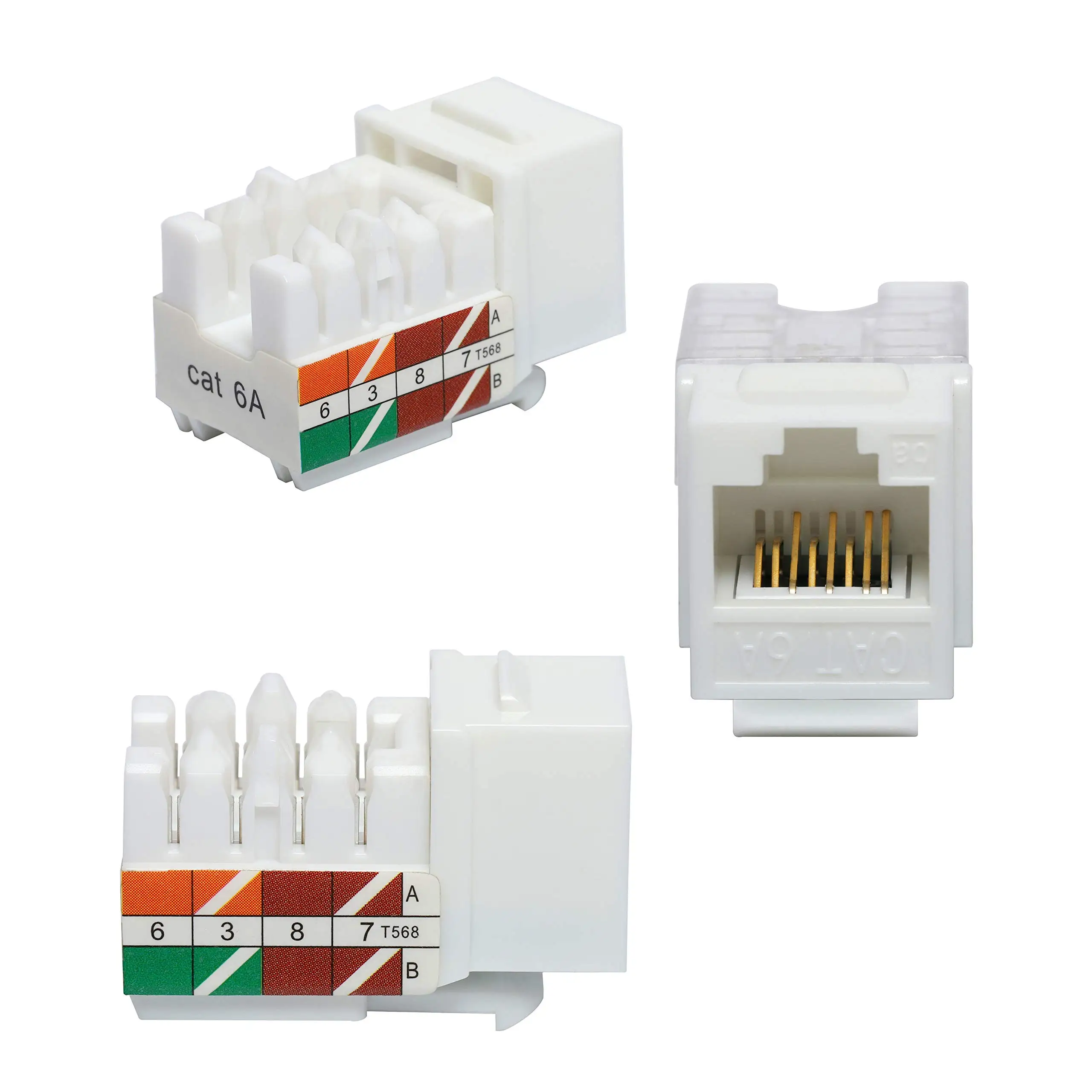 Network Tool Less Cat5e Cat6 Cat6a Utp Keystone Jack Module Cat 6 180 ...