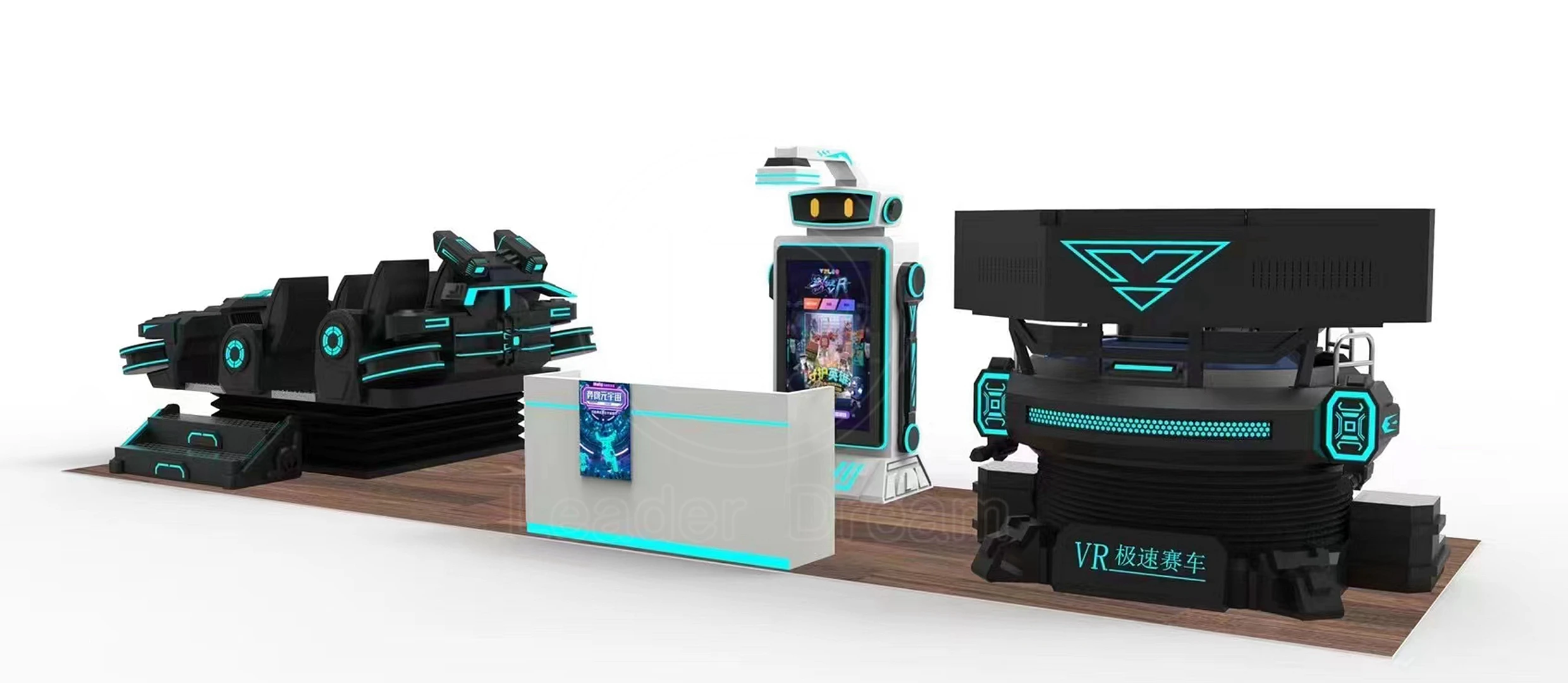 LeaderDream Vr Theme Park Multiplayer VR Game Shooting 9d VR Park and ...