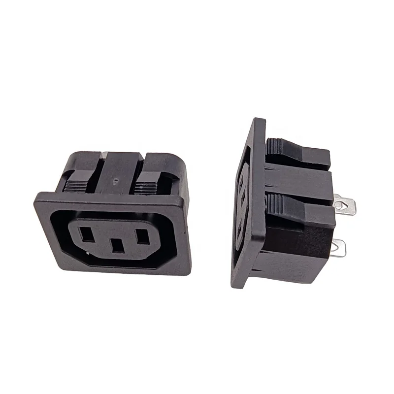 Iec Socket C13 Outlet Panel Mount Connectors Snap In C13