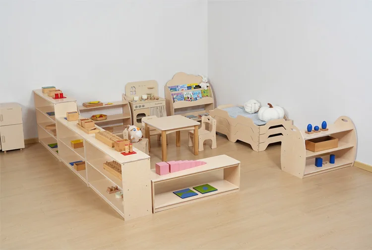 Wooden Preschool Classroom Table Chair Sets Daycare Nursery Furniture ...