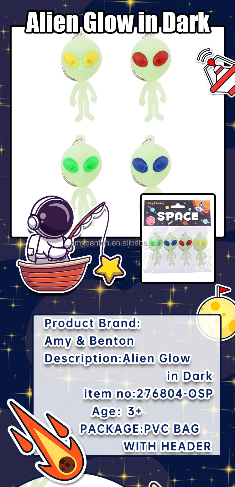 Space Birthday Party Favors - Luminous Alien Toys