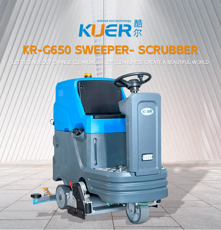 KUER KR-G650 Modern Style Floor Scrubber Dryer, Commercial Electric ...