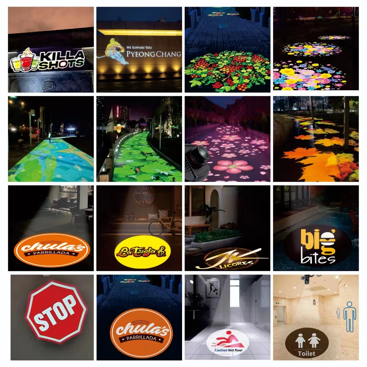 High Power Building 8 Figure Gobo Logo Projection 300W LED