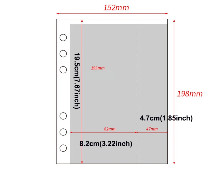 10pcs Single Sided A5 6 Ring Photocards Clear Binder Pages Kpop Photo ...