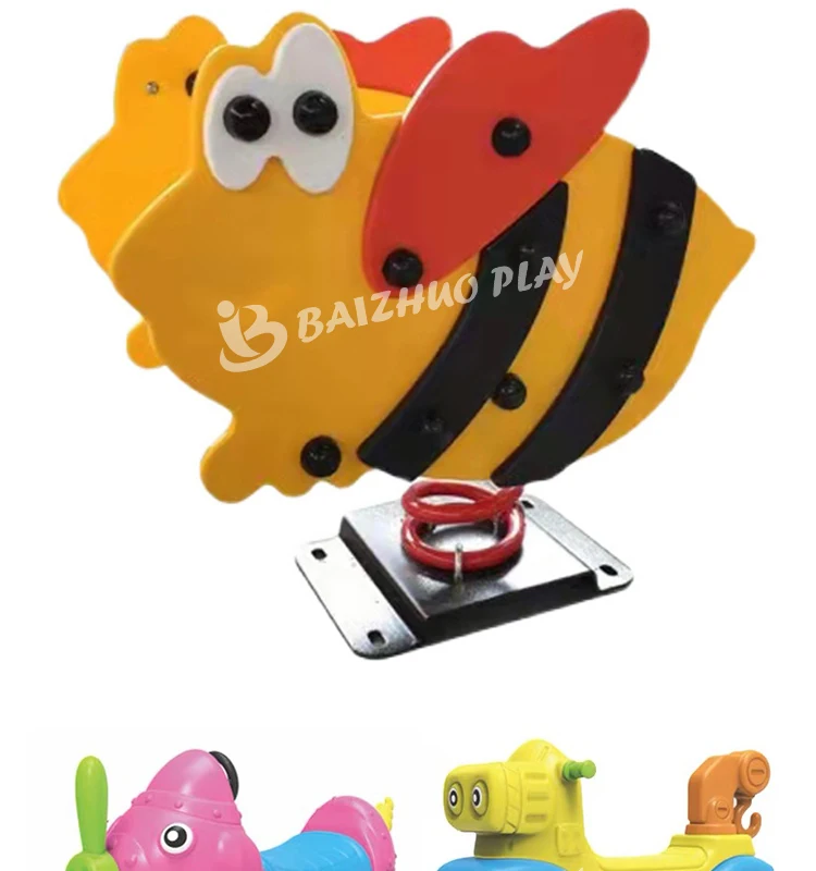 Outdoor Spring Rider Plastic Rocking Horse Playground Spring Ride ...