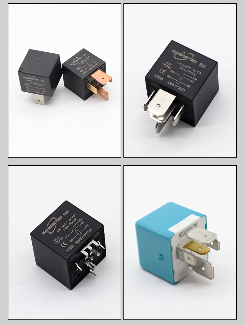 KKA-B8PCB High Quality 70A/80A Automotive Relay 12V 24V Car Relay with ...