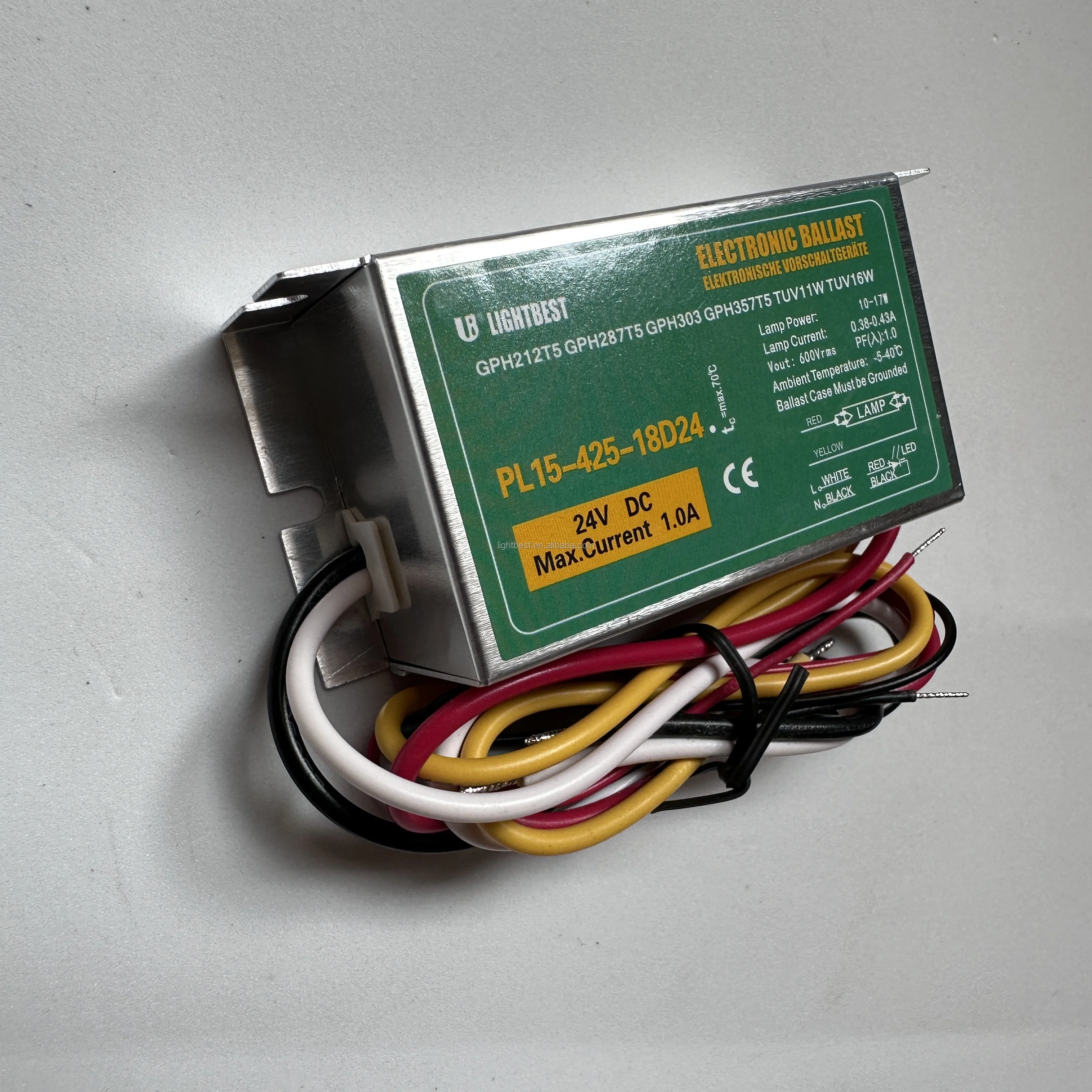 425ma 24V DC Electronic Ballast for UV Lamp - 254nm 185nm