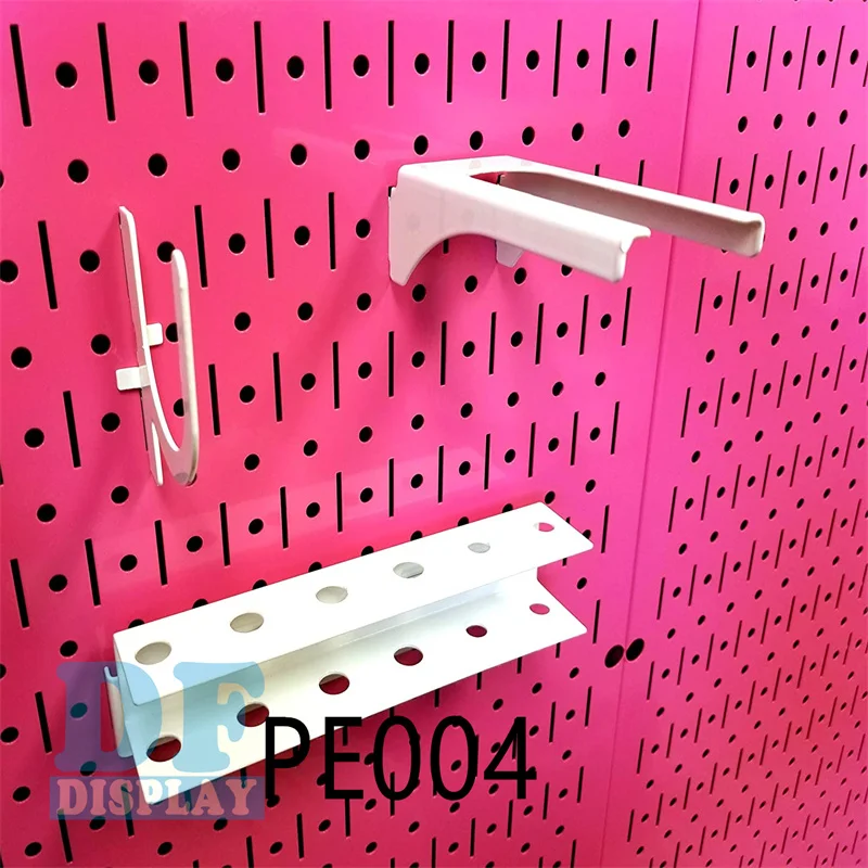 PE004 Wall Control Pink Pegboard - Customizable Display