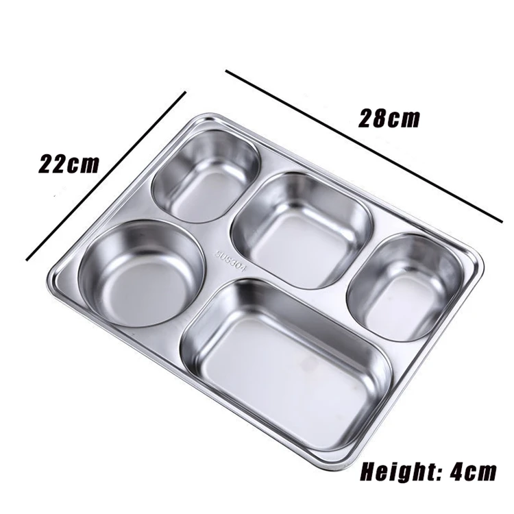 Wholesale High Quality Stainless Steel 304 Food Grade Lunch Plates ...