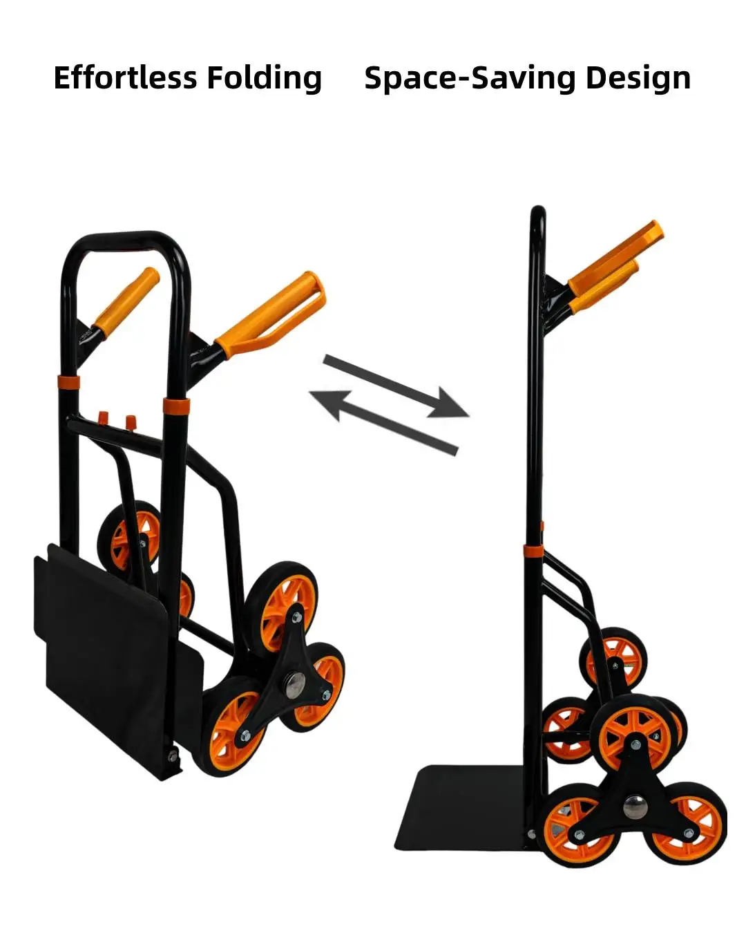 Heavy Duty Stair Hand Truck Telescoping Handle 6 Wheels Moving ...