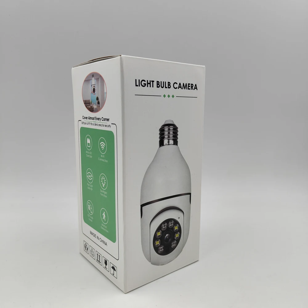 Tuya Smart Light Bulb Camera - 3MP Full Color Pan Tilt