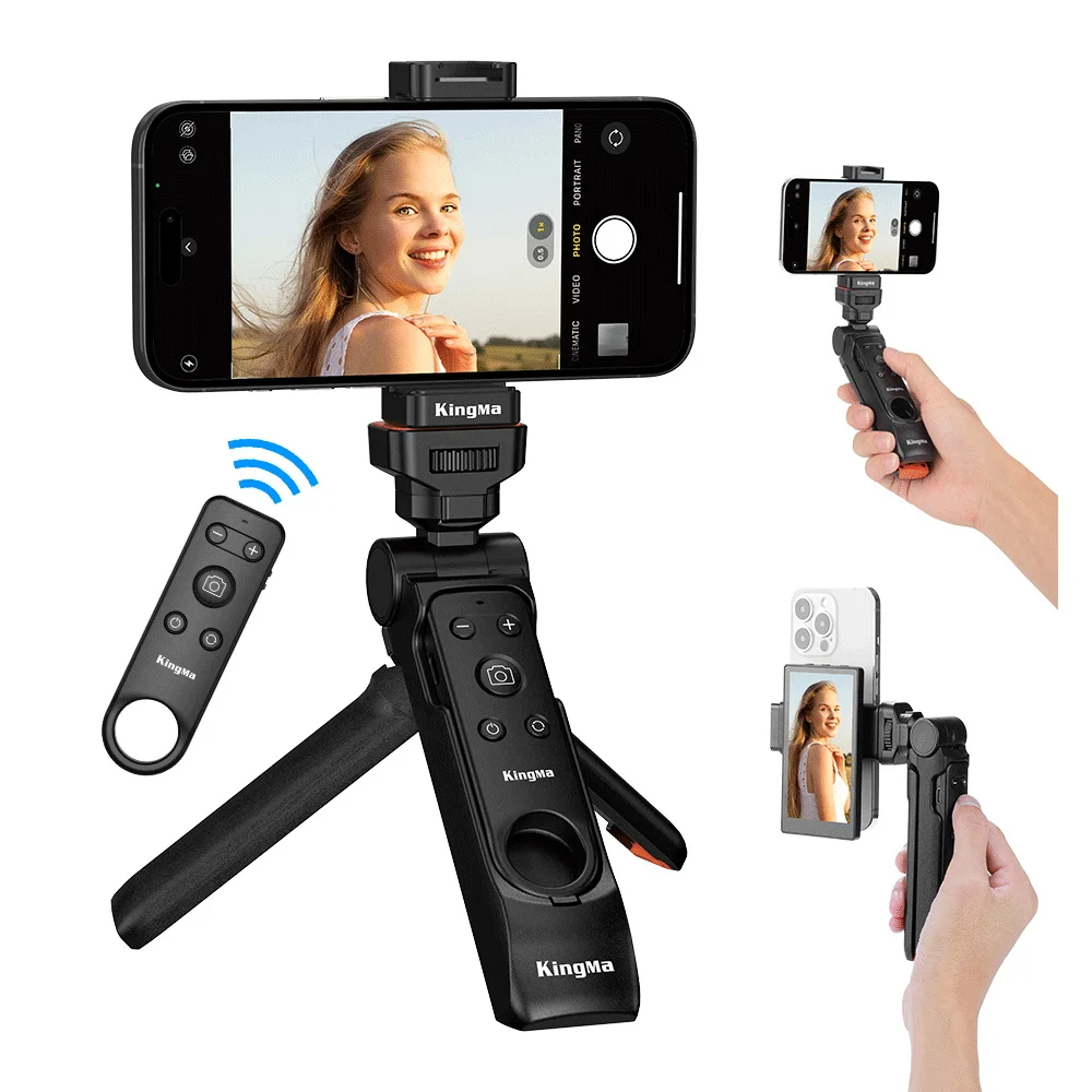 Kingma Detachable Bluetooth Vlogging Tripod Grip For Iphone With Lens ...