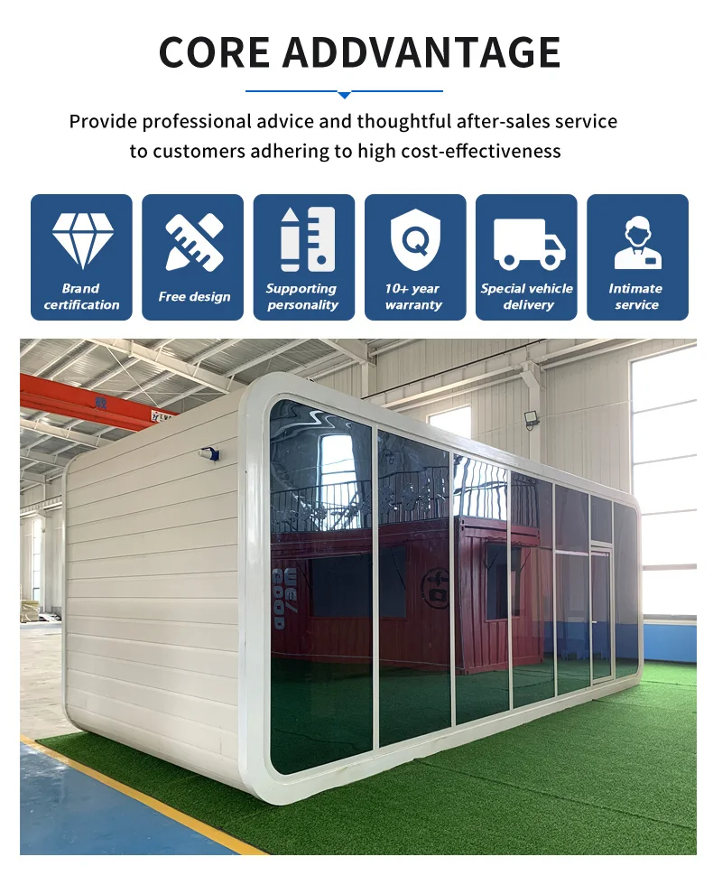 Prefab Container House apple Capsule Office Tiny House apple Cabin ...