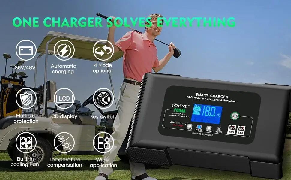 Htrc 48v/13a 36v/18a Smart Charger 36volt Golf Cart Charger Pb Lifepo4 ...