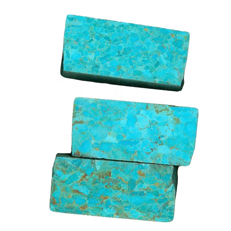 High Quality Turquoise Compressed Rough Material Factory Price