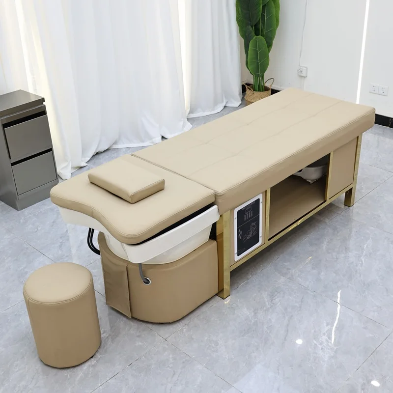 Luxury Salon Beauty Bed Hair Washing Massage Bed With Steam SPA Head ...