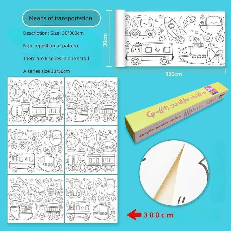 Kids' Drawing Roll - Fun DIY Coloring Paper for Creativity