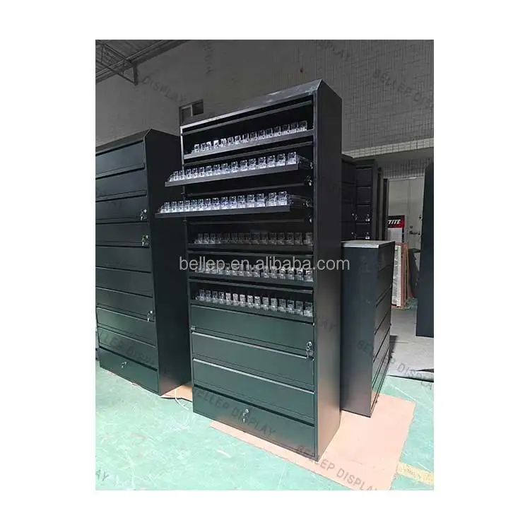 Lockable Cigarette Display Rack - Modern & Secure Design