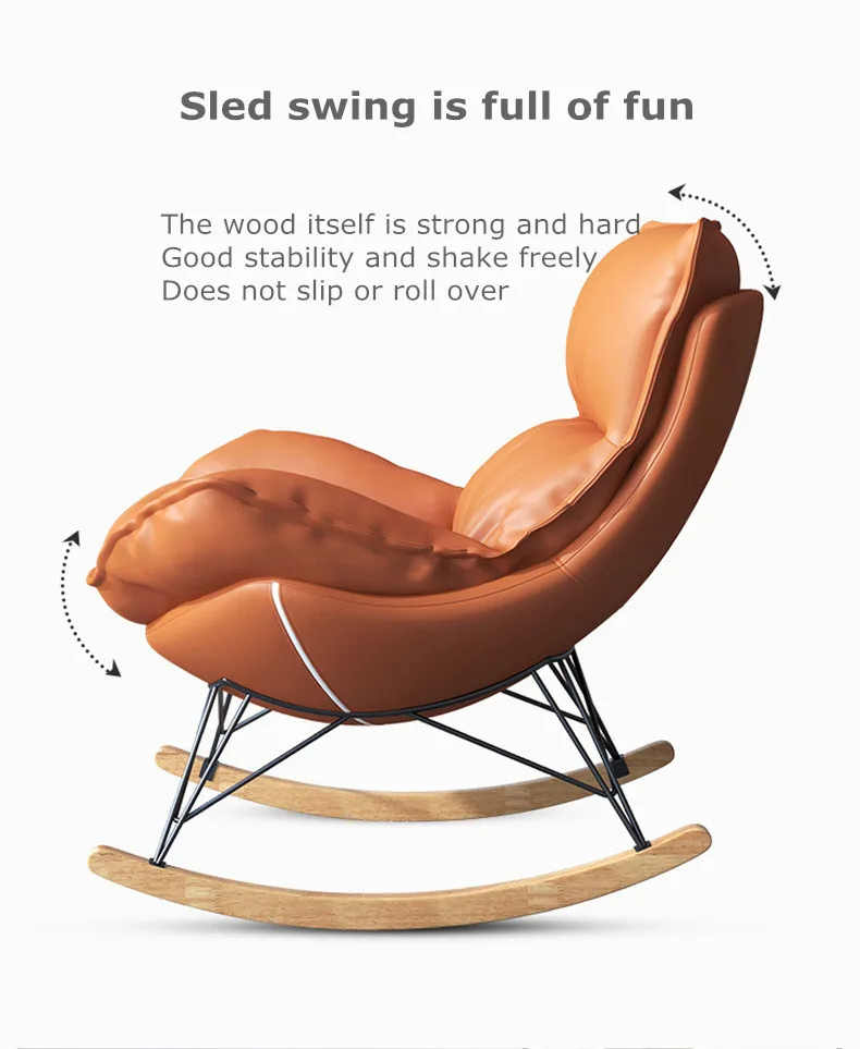 Simple Recliner Stable Chair Wooden Frameoutdoor Nap Rest Convenient ...