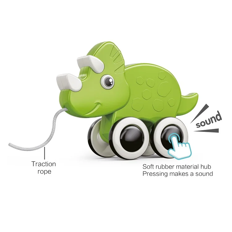 Interactive Inertia Cartoon Dinosaur Giraffe Elephant Push And Pull ...