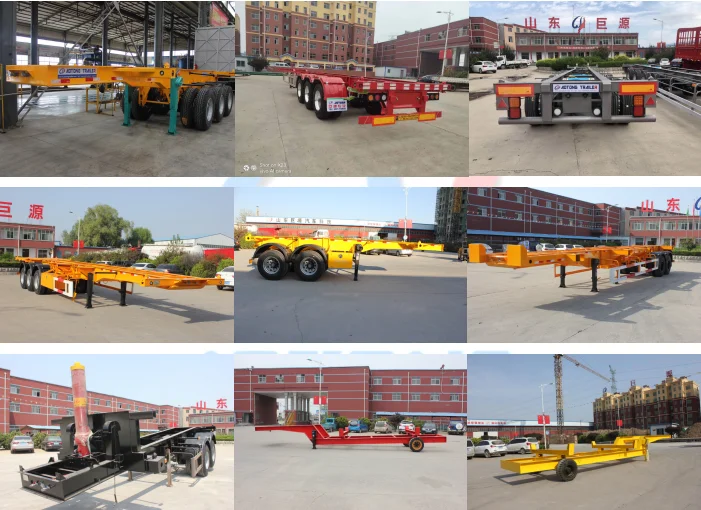 40ft Container Chassis/ 20ft Shipping Container Trailer/4 Axle ...