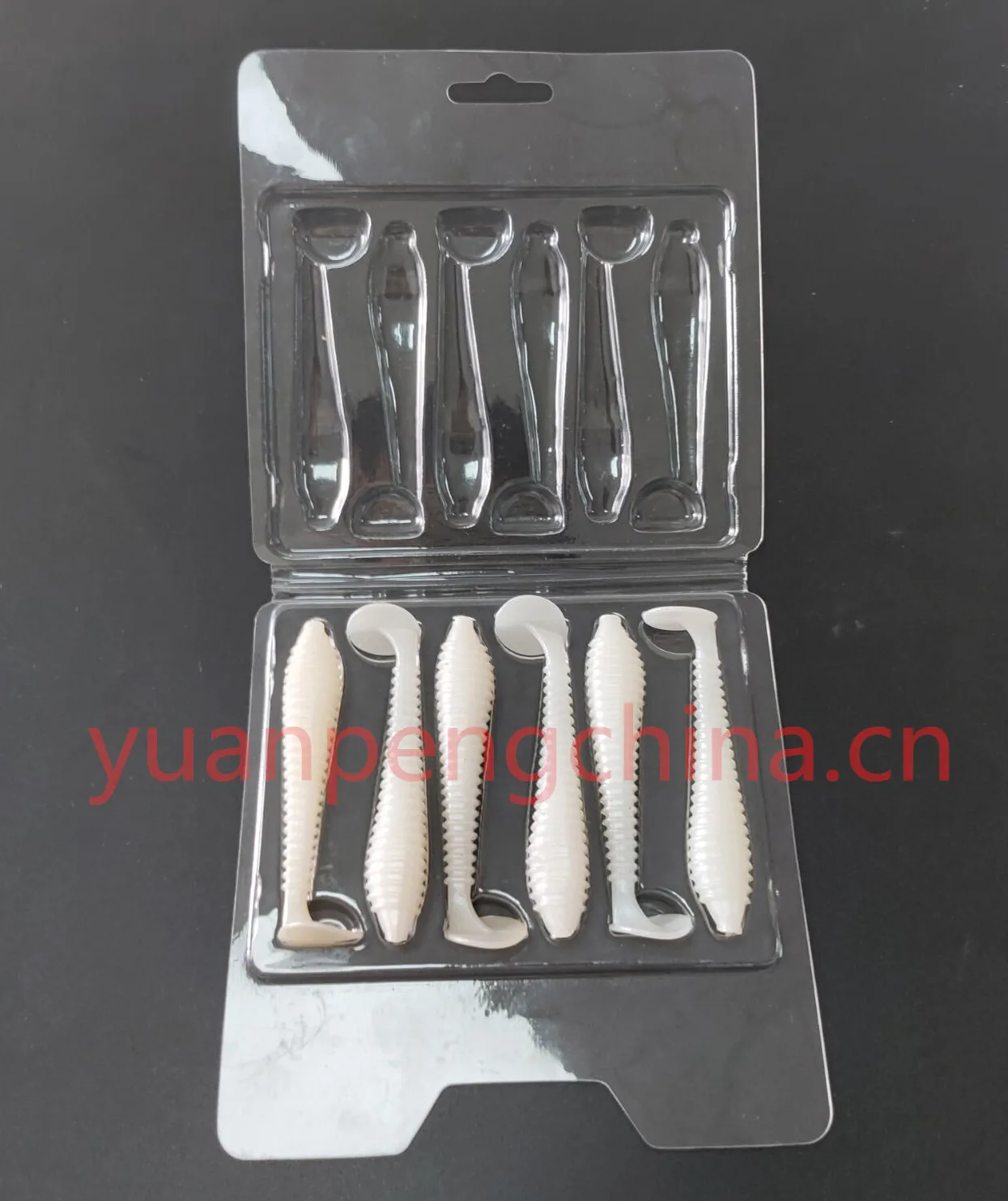 Custom Soft Fishing Lure Plastic Box With Sticker Plastic Clamshell ...