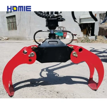 Mini Excavator /loader Log Rotating Grapple For Sale Stone Wood Grapple ...