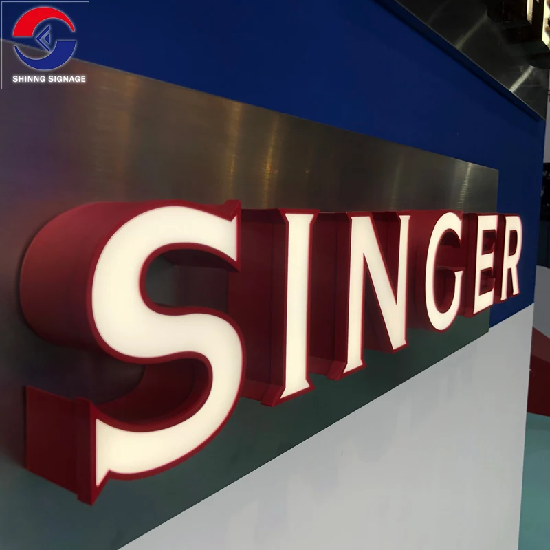 High Quality Metal Facelit Rim Signage Return Channel Letters Acrylic ...