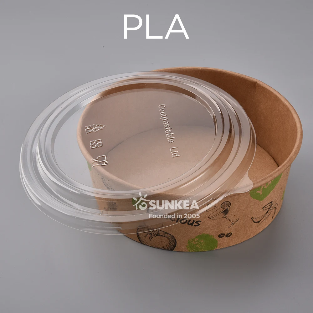 Disposable Pla Clear Transparent Lid For Round Salad Bowl - Buy Pla ...