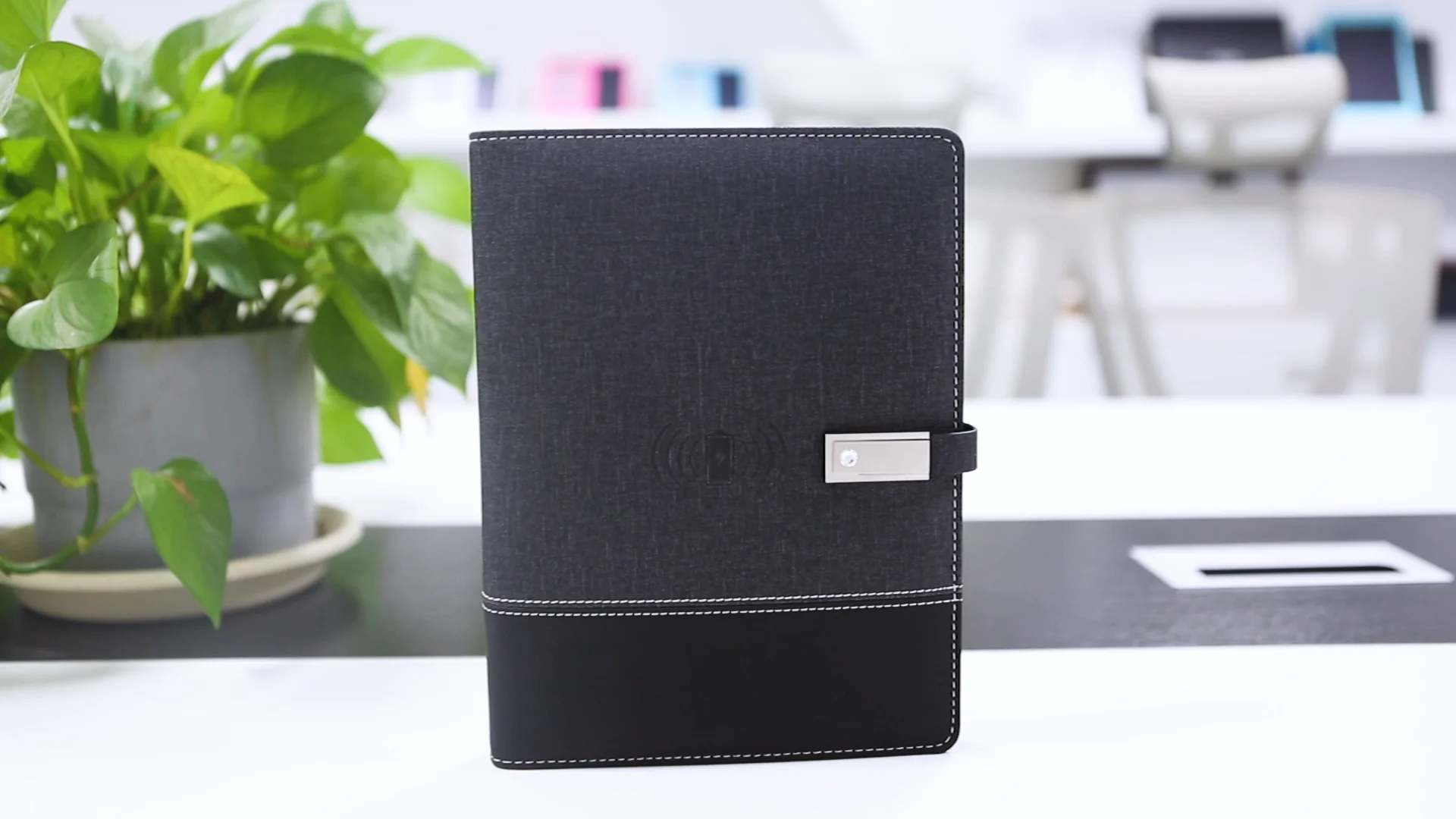 Business A5 Pu Leather Smart Erasable Diary Wireless Charger Notebook ...
