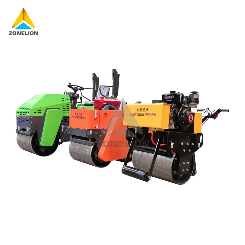 1 Ton Mini Road Roller Compactorsmall Road Roller Double Drum Machine Price Vibratory - Buy 1 ...