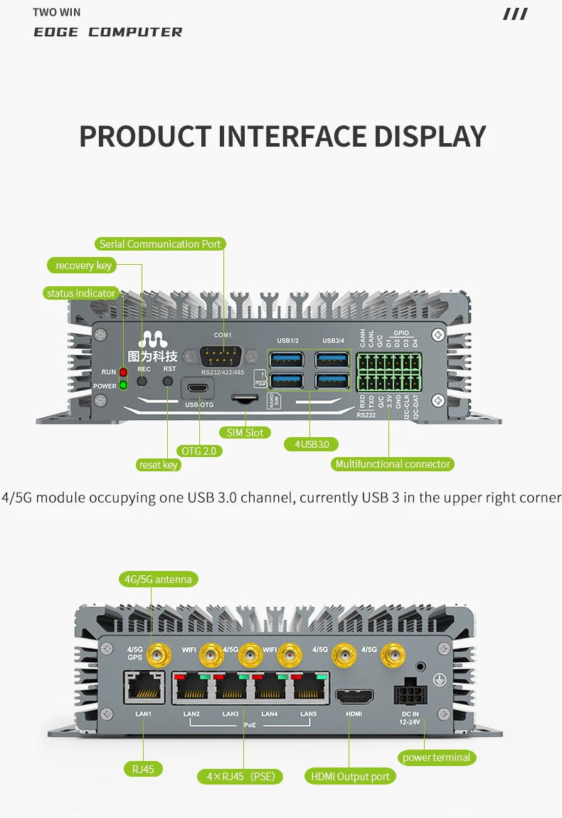 Jetson AGX Xavier Mini Industrial PC 32GB 32 Tops Fanless Edge AI Box ...